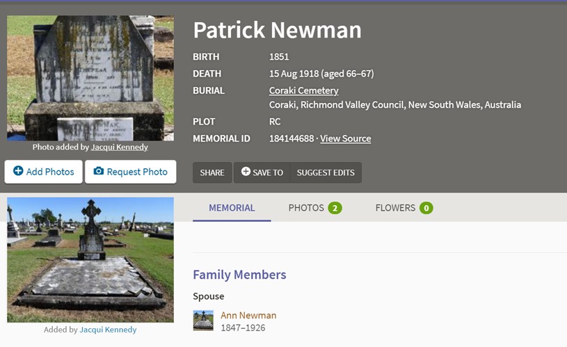 1885 Newman Family arrive – The Tagney Hood